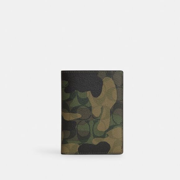 Coach | Other | Nwt Coach Outlet Passport Case In Signature Canvas Camo ...
